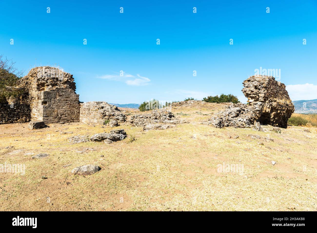 Ruined central bath of Alabanda ancient city in Aydin province of ...
