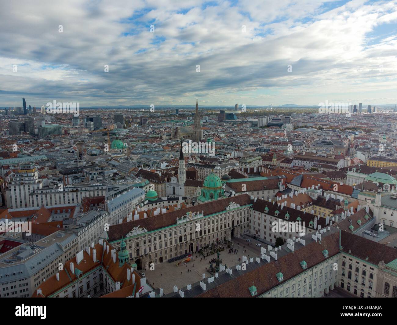 Aerial panoramic view over vienna hi-res stock photography and images ...