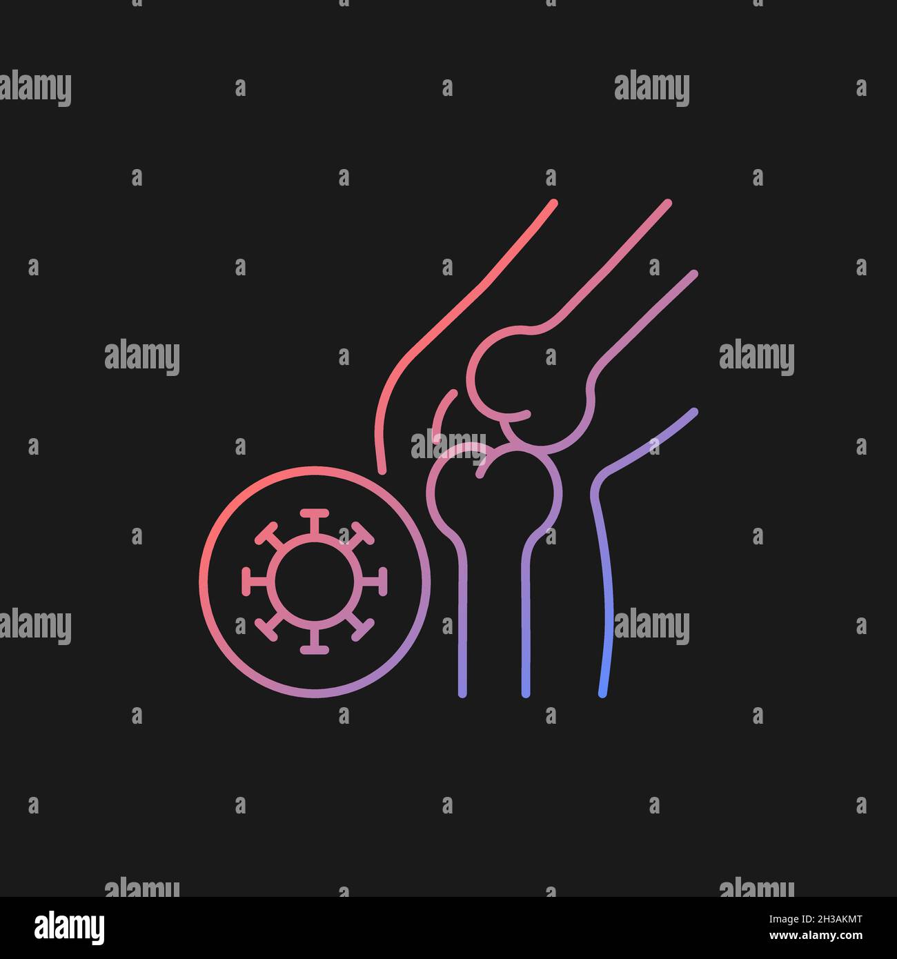 Reactive arthritis gradient vector icon for dark theme Stock Vector ... Reactive arthritis gradient vector icon for dark theme Stock Vector ...