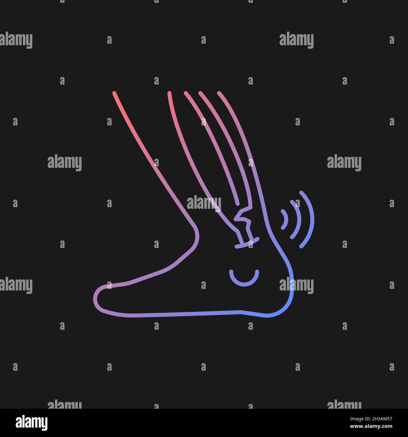 Joint strains gradient vector icon for dark theme Stock Vector Image ...