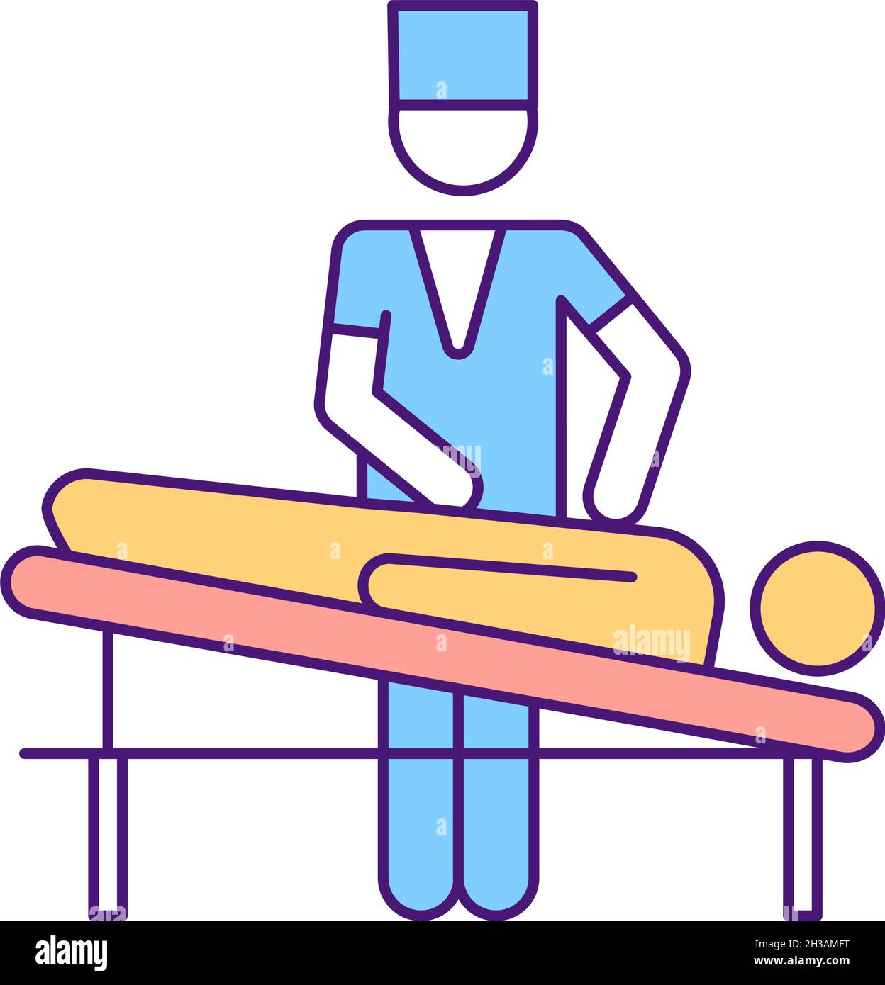Hospital physical therapist icon Stock Vector Images - Alamy