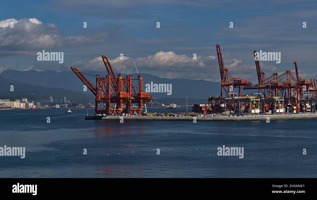 Port of vancouver terminal cranes hi-res stock photography and images ...