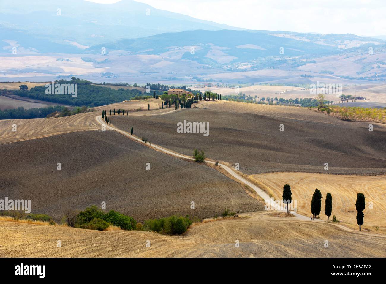 Val d' Orcia landscape, Tuscany, Italy Stock Photo - Alamy
