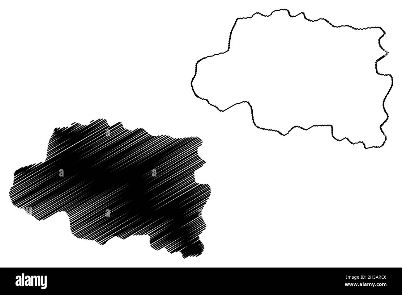 Panipat district (Haryana State, Republic of India) map vector ...