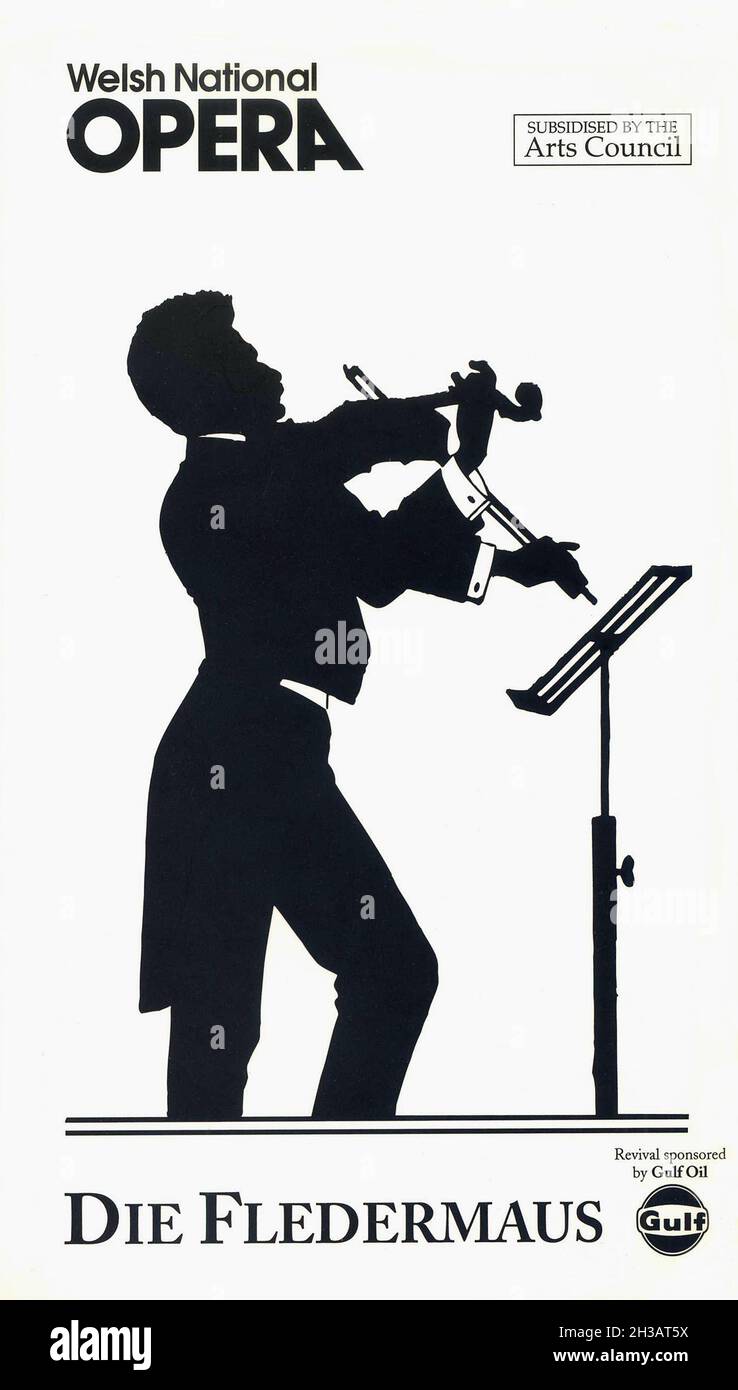 Opera Programme cover. "Die Fledermaus" by Johann Strauss II. Welsh ...