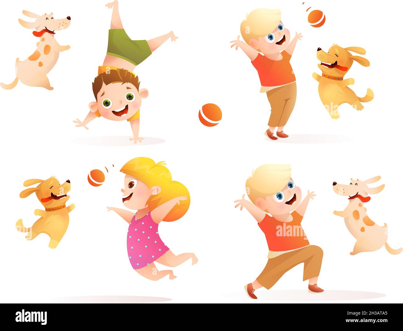 Happy playing dogs Cut Out Stock Images & Pictures - Alamy