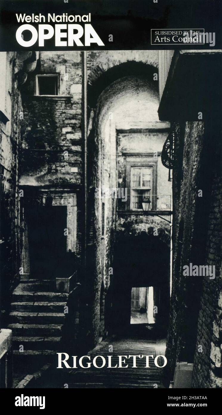 Opera Programme cover. "Rigoletto" by Verdi. Welsh National Opera. 1991 ...