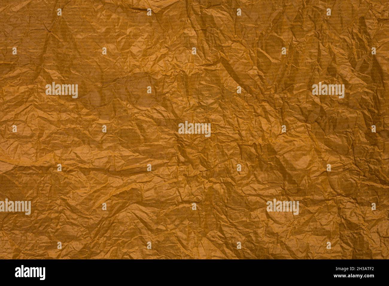 crumpled paper, light brown tone background texture or abstract, space ...