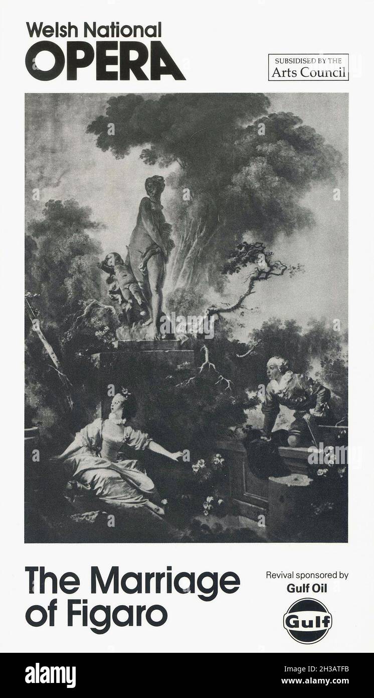 Opera Programme cover. "The Marriage of Figaro" by Mozart. Welsh ...