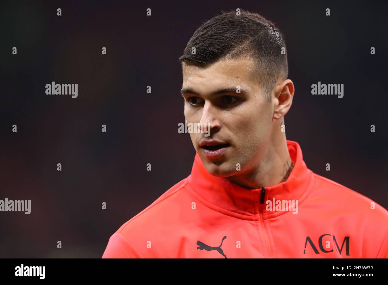 Milan, Italy, 26th October 2021. Pietro Pellegri of AC Milan during the ...