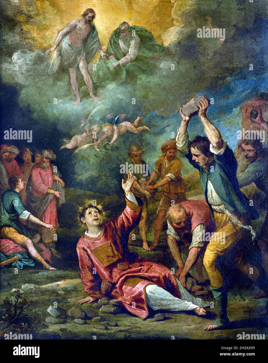 Martyrdom of saint stephen giovanni andrea de ferrari hi-res stock ...