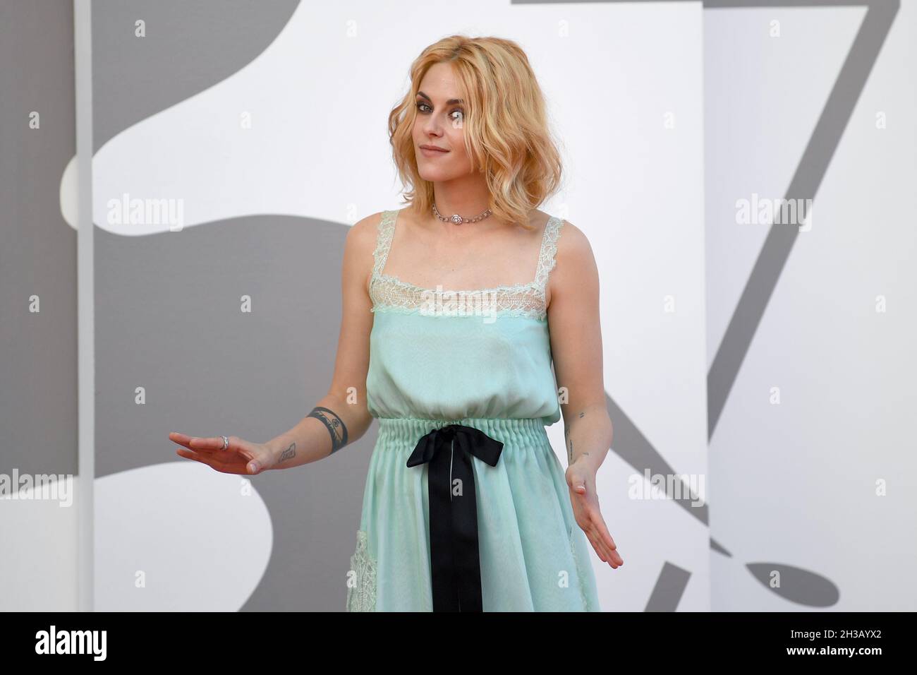 Kristen Stewart attends the screening of 'Spencer' during the 78th ...