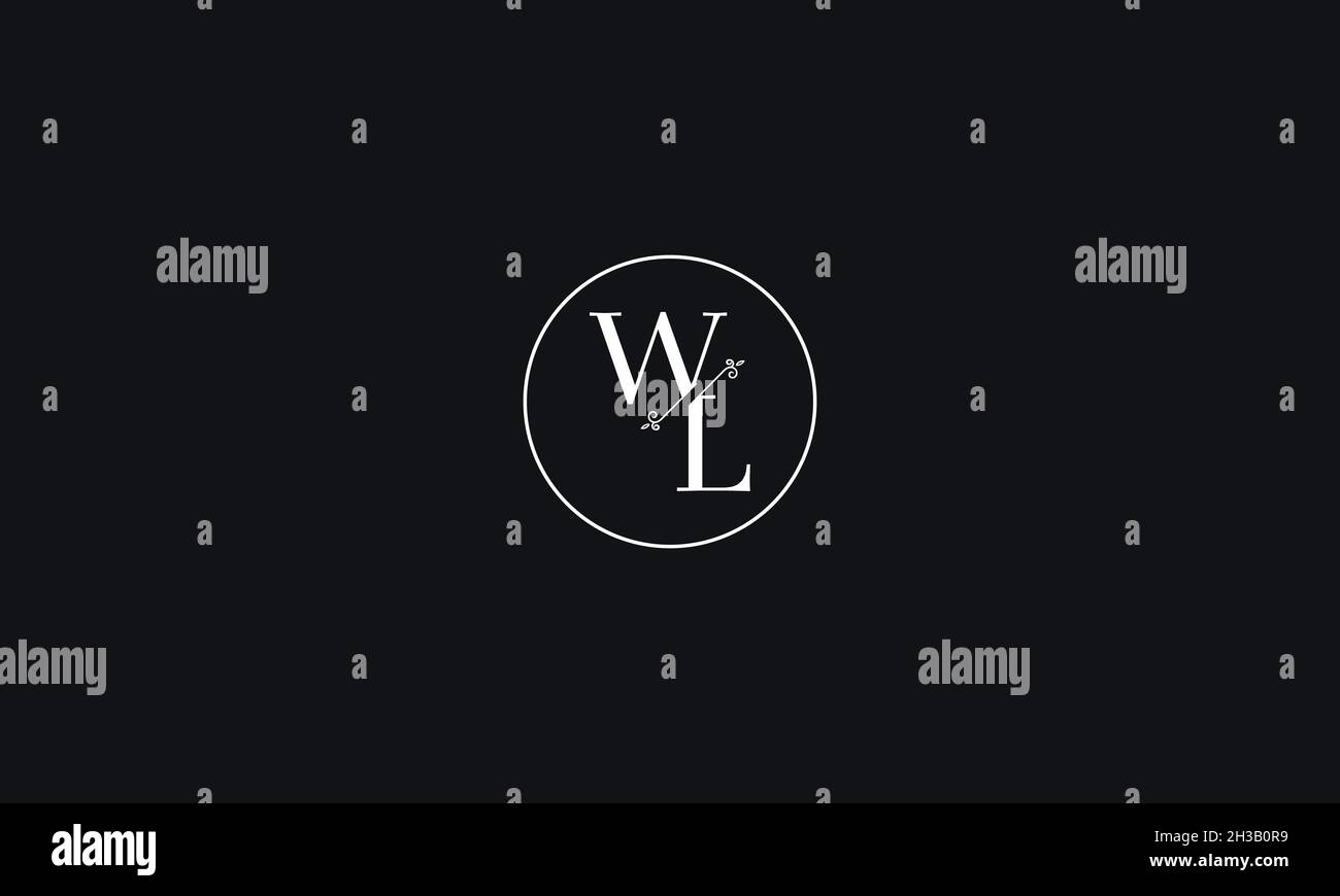 LETTERS WL LOGO DESIGN WITH NEGATIVE SPACE EFFECT FOR ILLUSTRATION USE ...