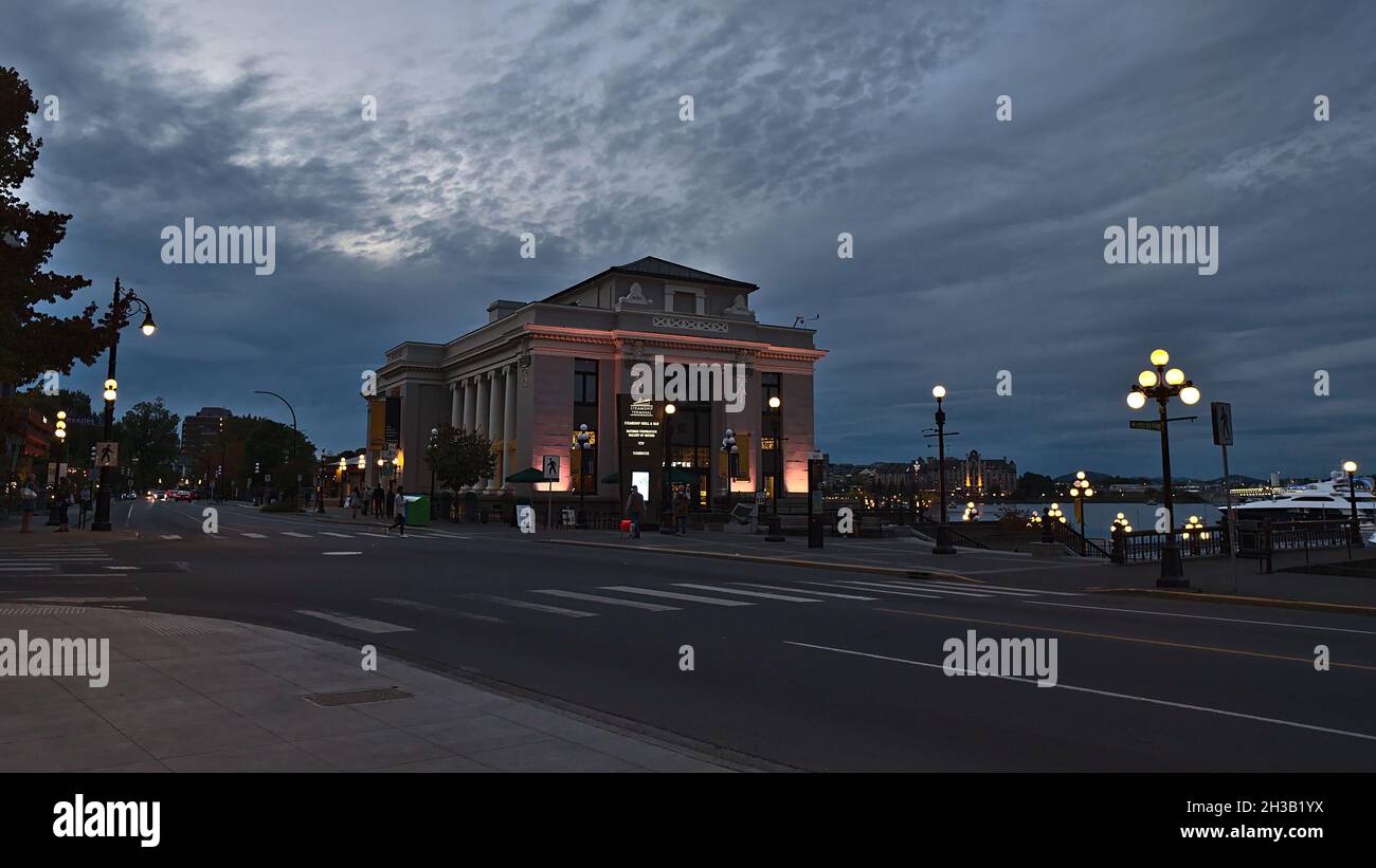 View of historic Canadian Pacific Railway (CPR) Steamship Terminal ...