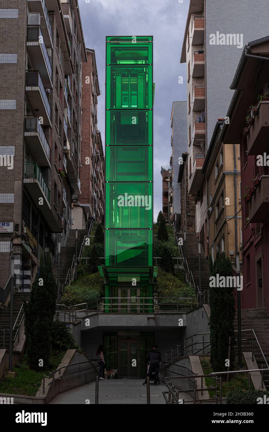 modern outdoor urban elevator in Basauri, northern Spain Stock Photo ...
