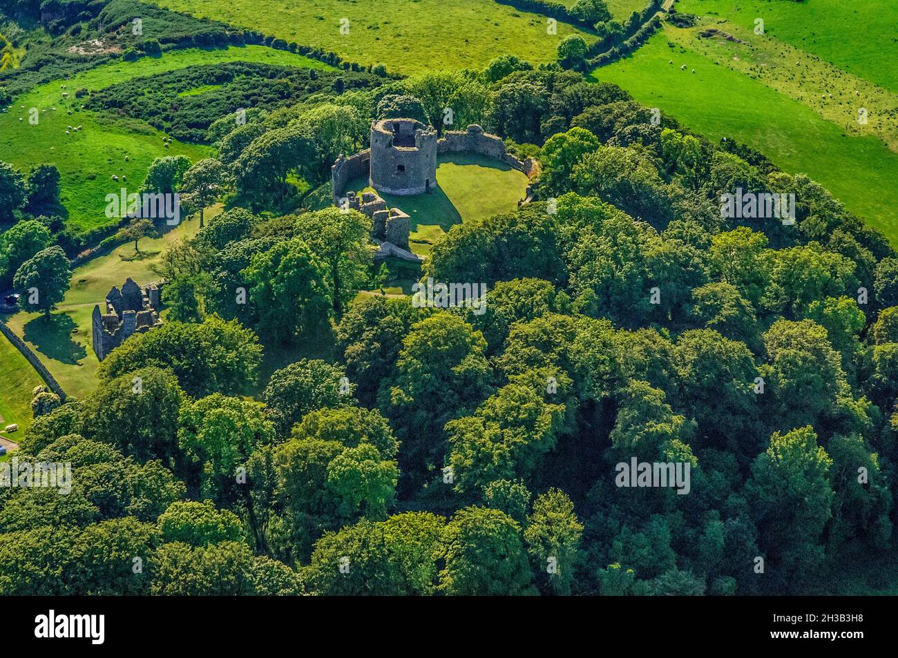 Aerial of Dundrum Castle, County Down, Northern Ireland Stock Photo - Alamy