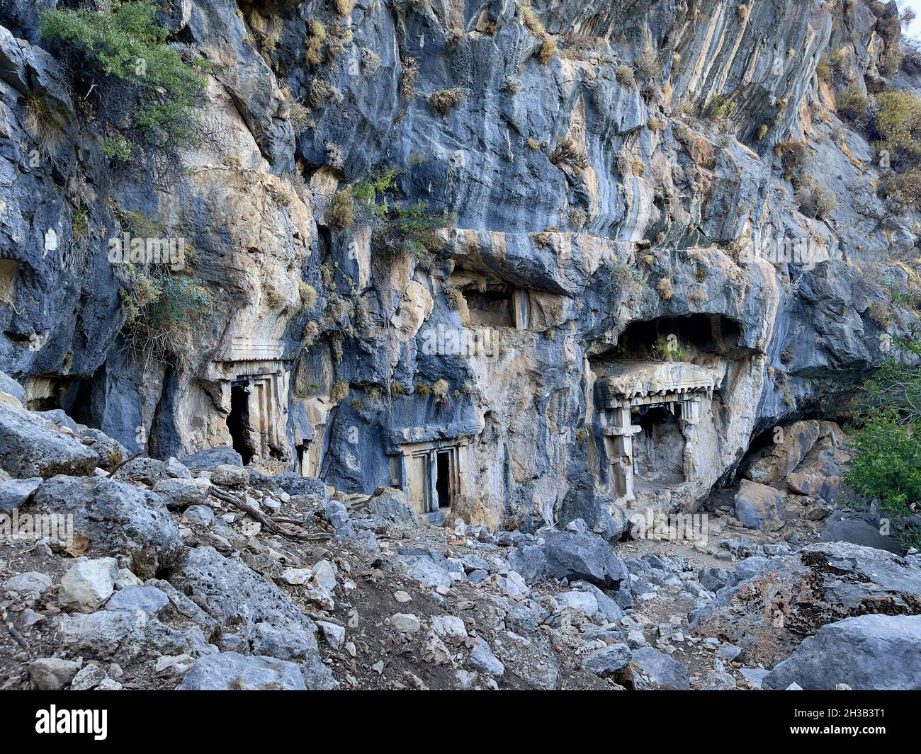 Ancient city of Pinara in Stock Photo - Alamy