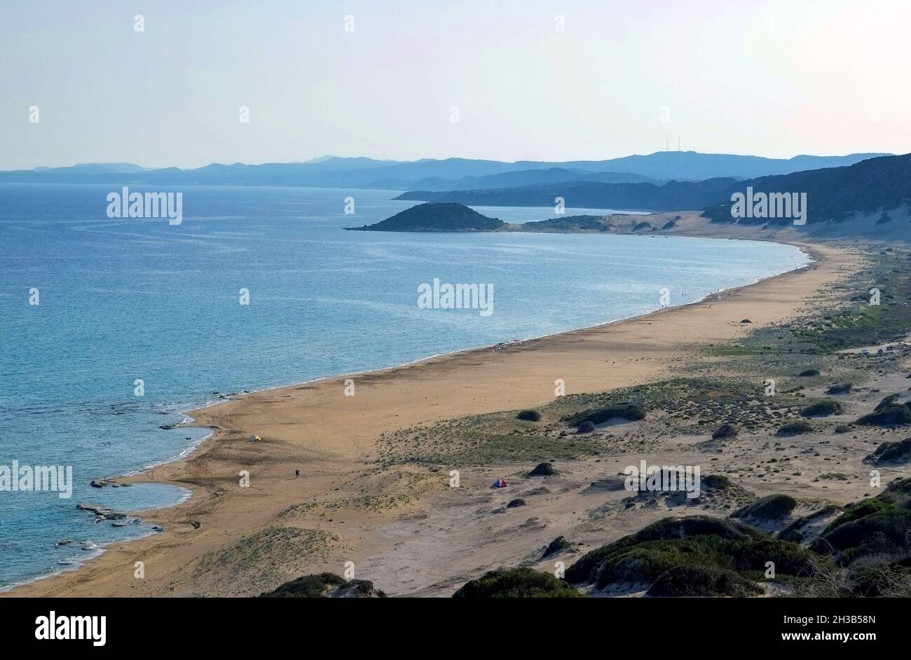 Golden beach, Karpaz Peninsula, Dipkarpaz, Northern Cyprus Stock Photo ...