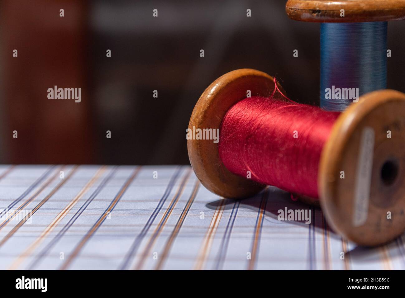Colorful Cotton Thread on Shirt Swatches Stock Photo - Alamy