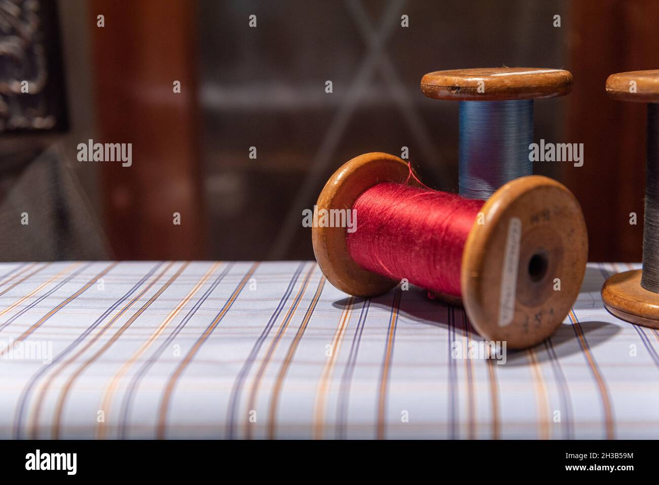 Colorful Cotton Thread on Shirt Swatches Stock Photo - Alamy