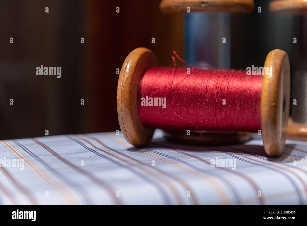 Colorful Cotton Thread on Shirt Swatches Stock Photo - Alamy