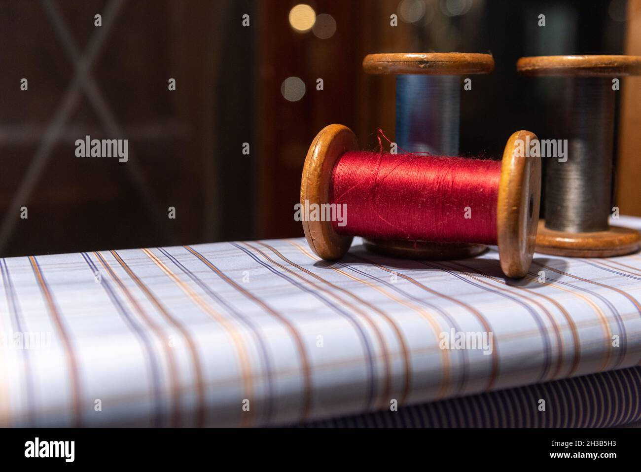 Colorful Cotton Thread on Shirt Swatches Stock Photo - Alamy
