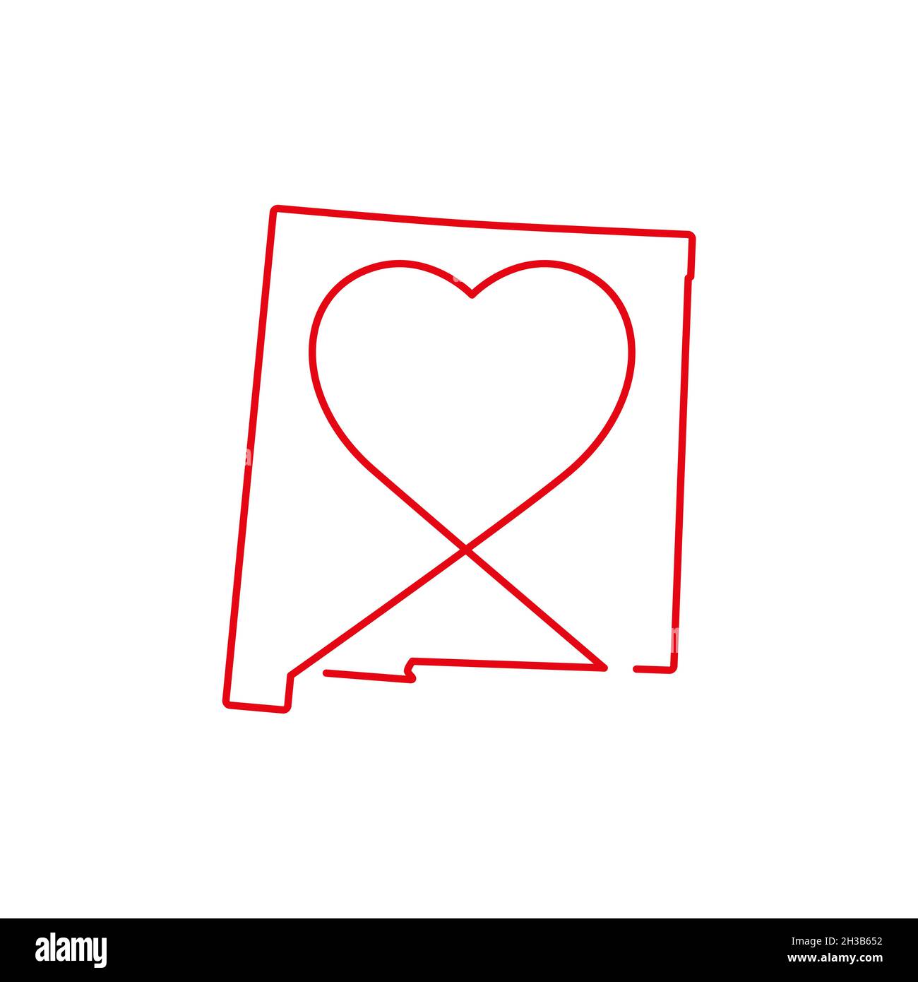 Small Red Heart Outline