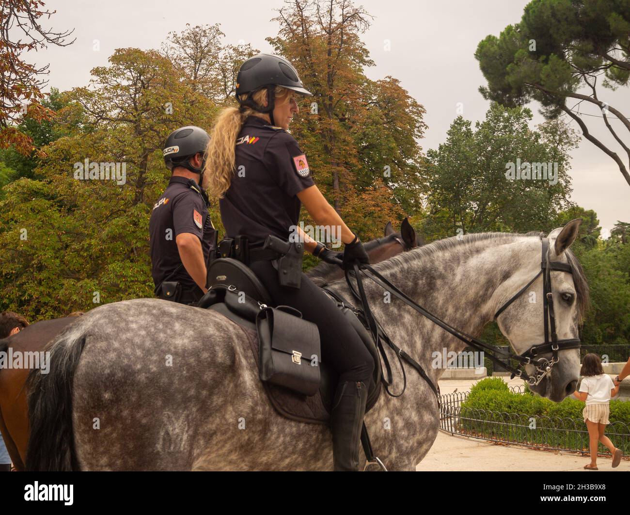 MADRID, SPAIN - Sep 06, 2021: The picture shows two Spanish police ...