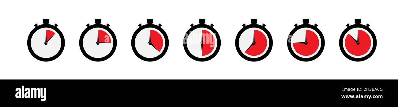 Stopwatch timer icon set. Vector eps10 Stock Vector Image & Art - Alamy