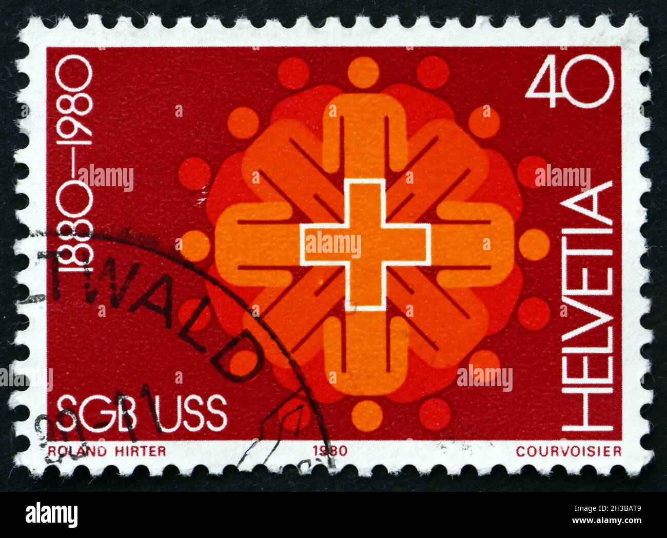 SWITZERLAND - CIRCA 1980: a stamp printed in Switzerland dedicated to ...