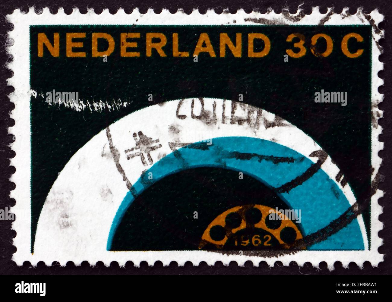 NETHERLANDS - CIRCA 1962: a stamp printed in Netherlands shows arch and ...