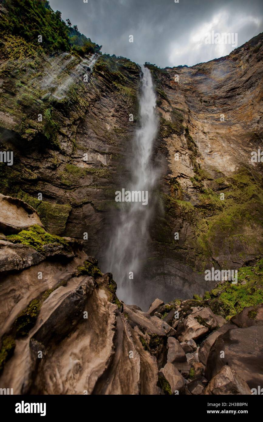 Gocta Waterfall Peru Tallest Freefalling Cascade Stock Photo - Alamy