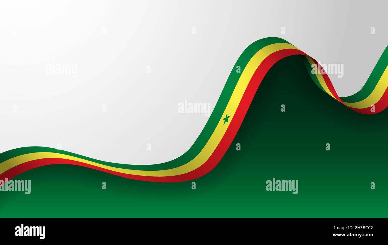 EPS10 Vector Patriotic Background with Senegal flag colors. An element ...