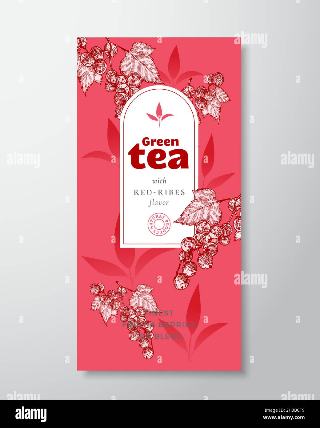 Fruit and Berries Tea Label Template. Abstract Vector Packaging Design ...