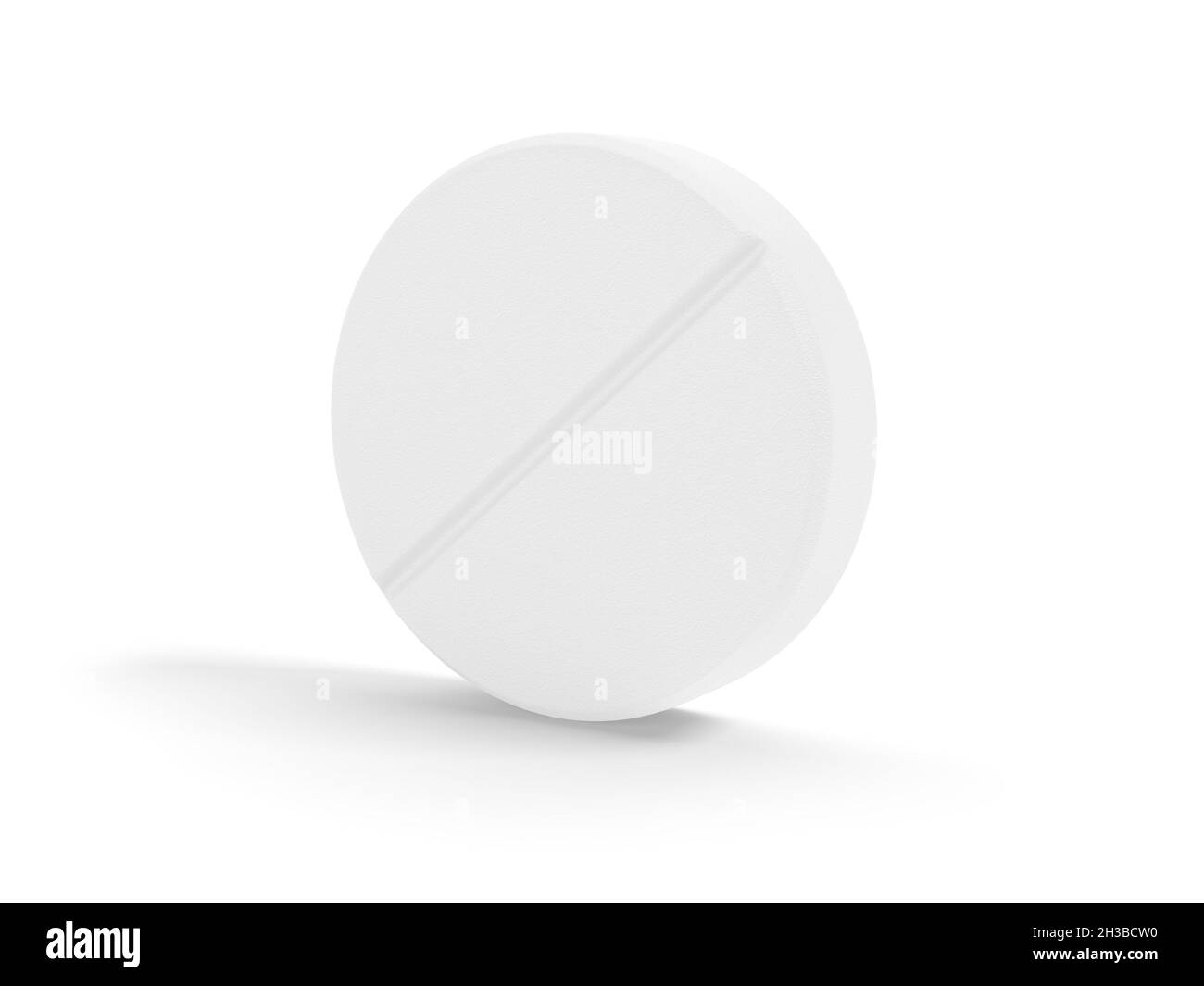 White pill isolated on white background. 3d illustration Stock Photo ...
