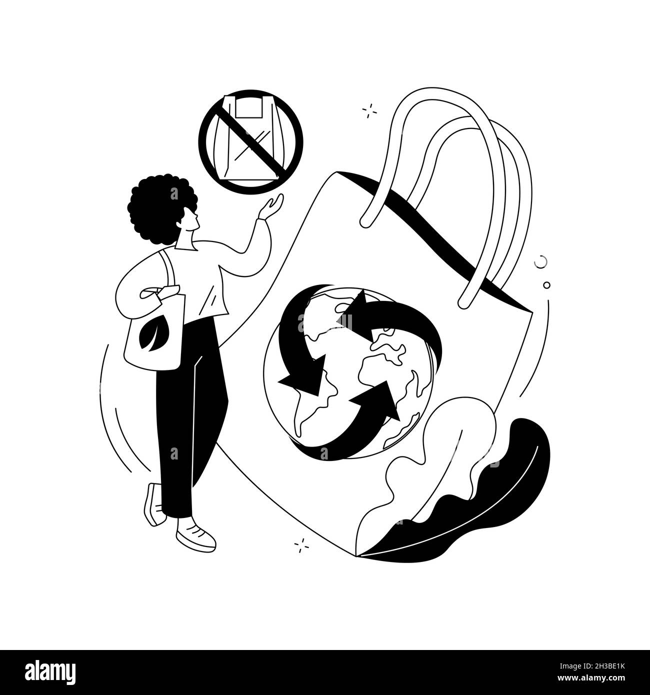 Waste recycling sorting concept Black and White Stock Photos & Images ...