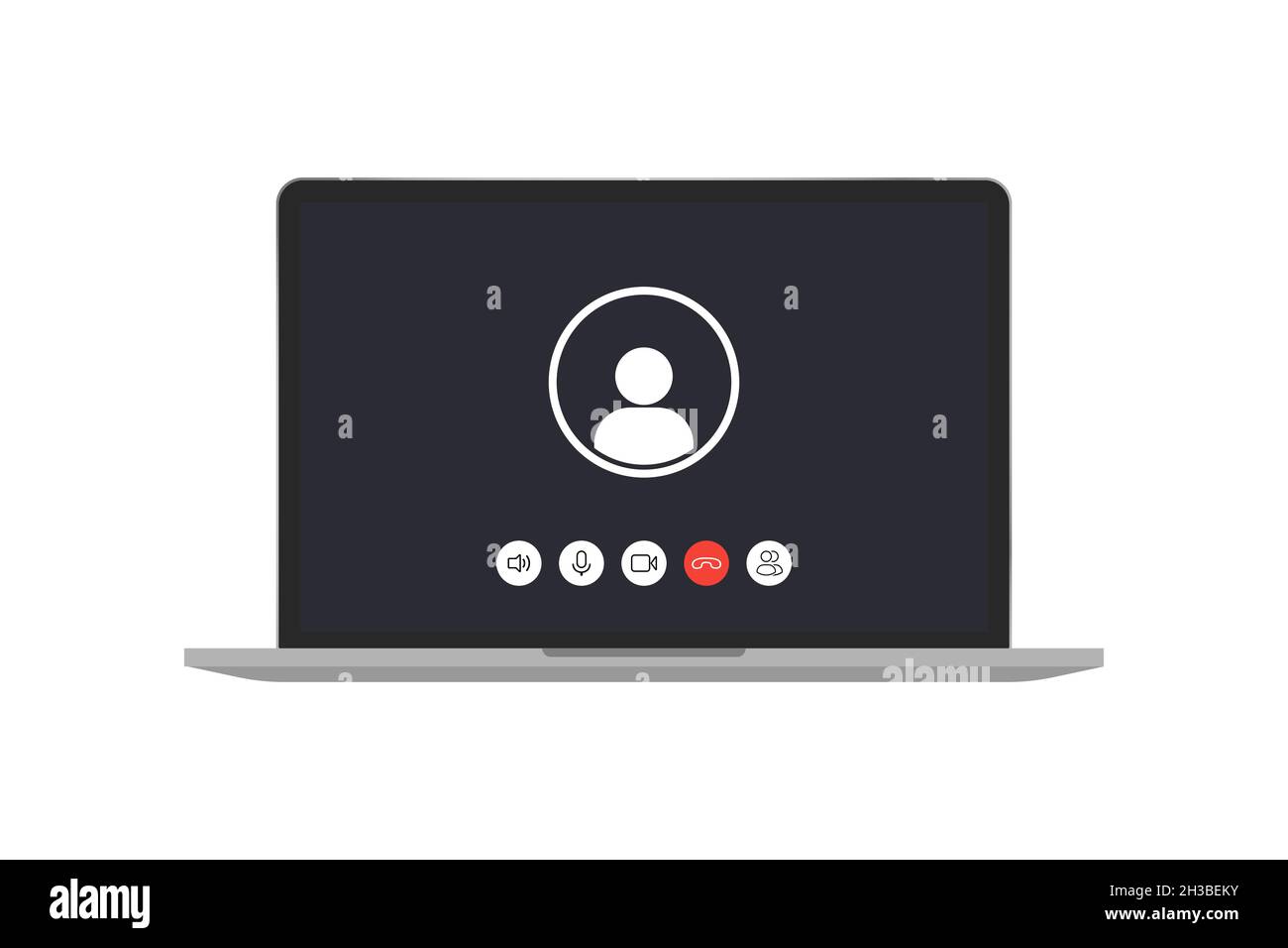 Laptop screen video call Cut Out Stock Images & Pictures - Alamy