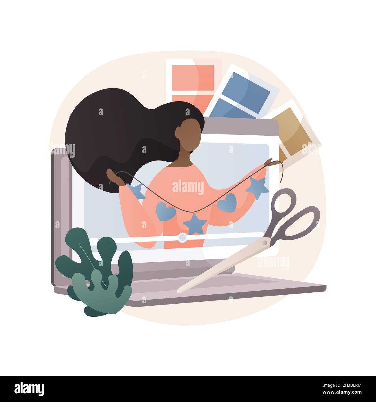 DIY decoration abstract concept vector illustration Stock Vector Image ...