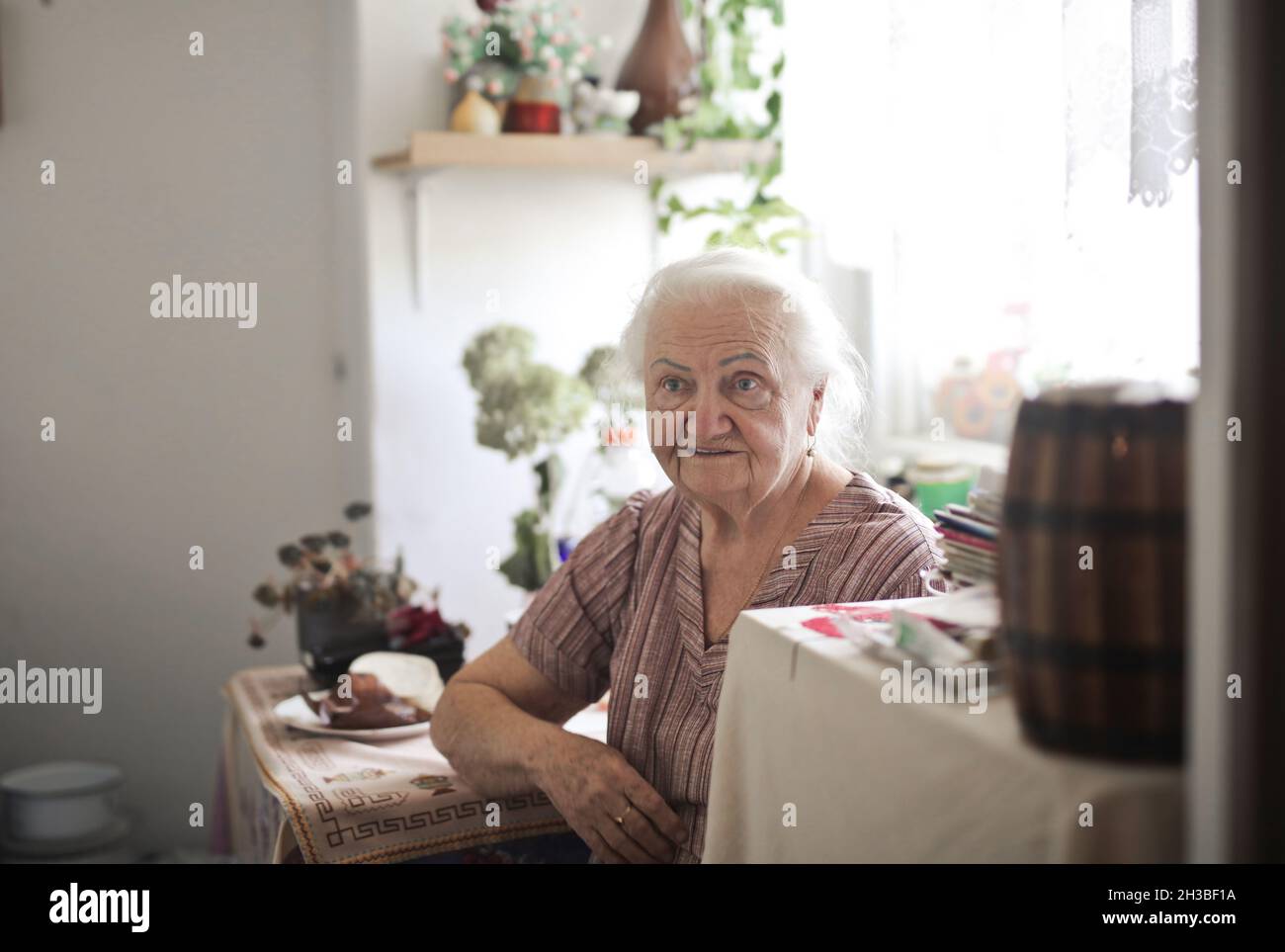 Old lady kitchen hi-res stock photography and images - Alamy