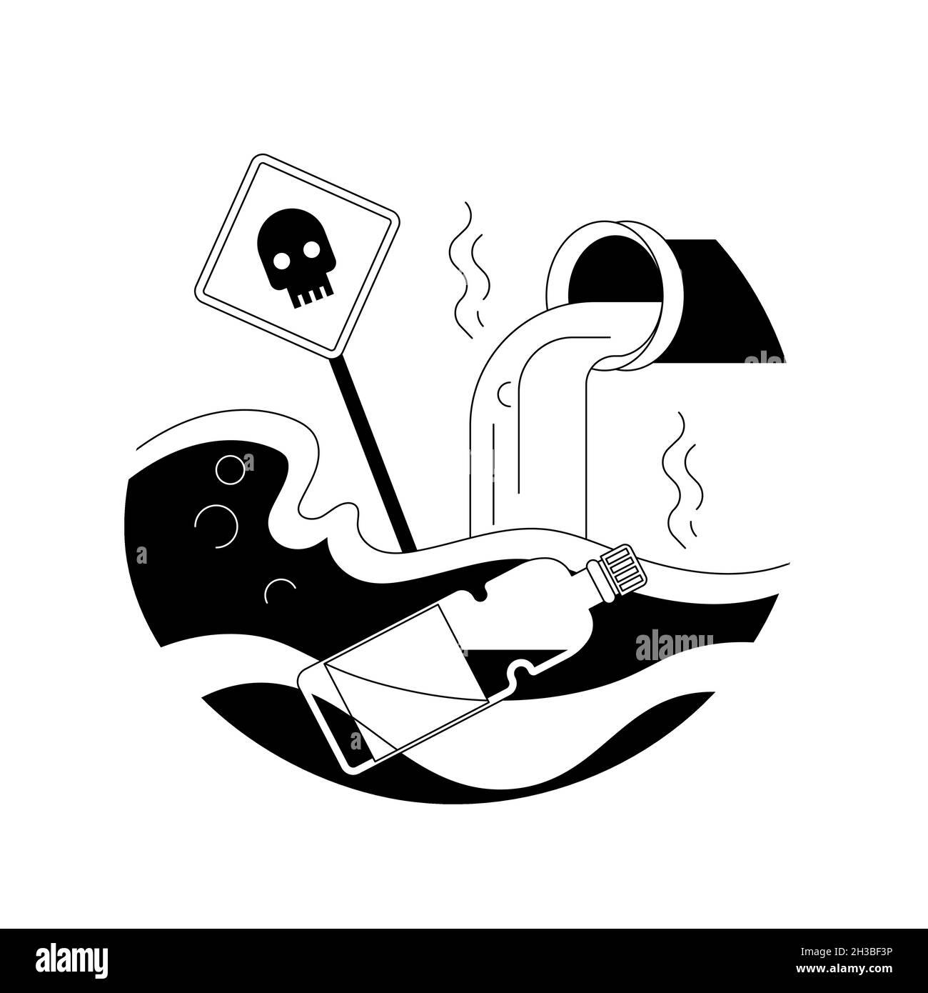 Water pollution abstract concept vector illustration Stock Vector Image ...