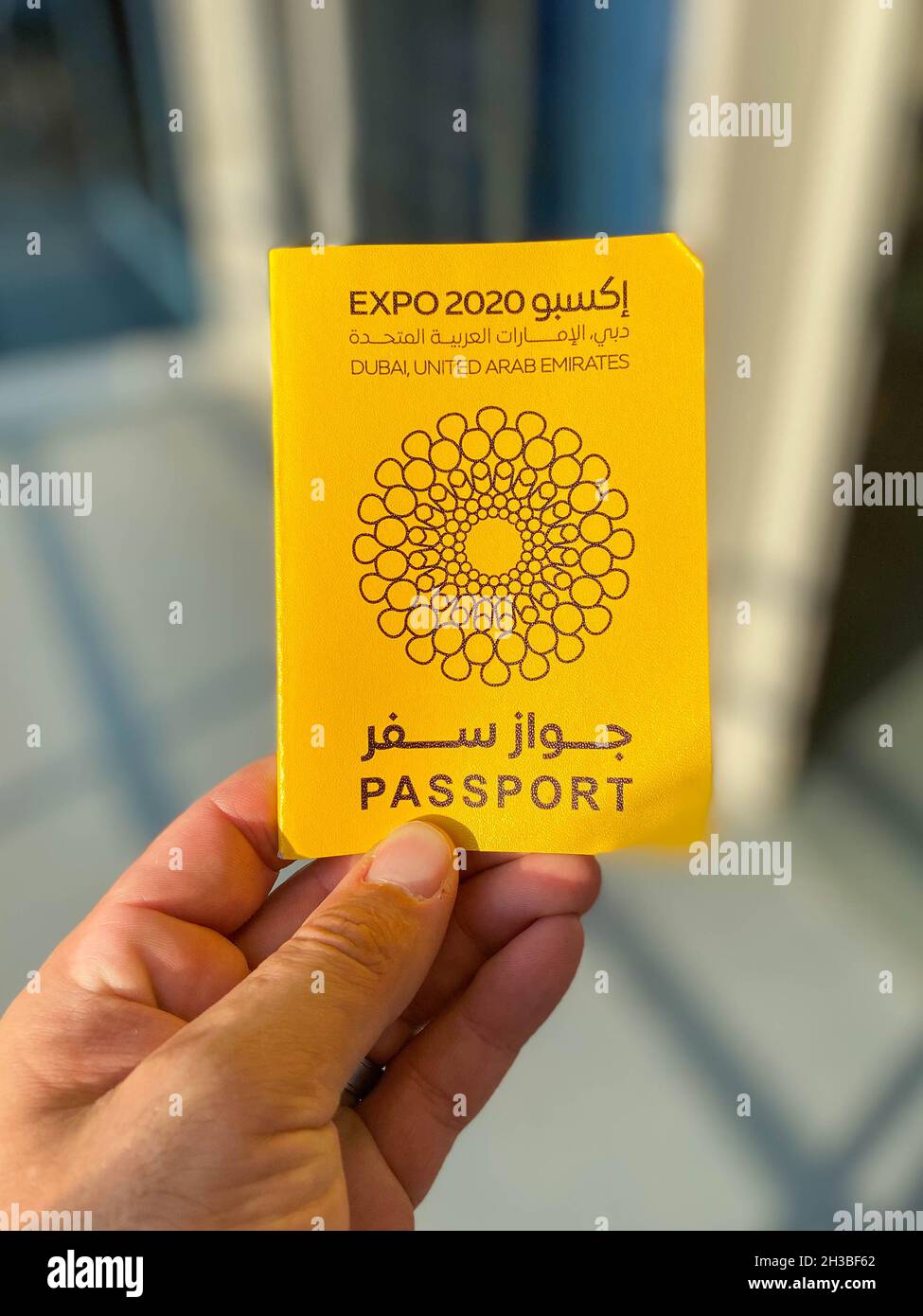 "10.23.2021 - Dubai, UAE - Expo 2020 Yellow Passport for stamp ...