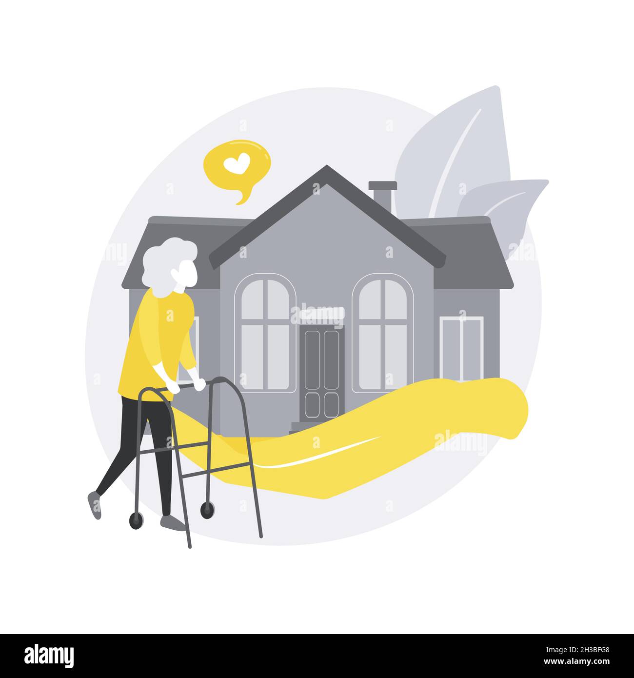 Home help old Stock Vector Images - Alamy