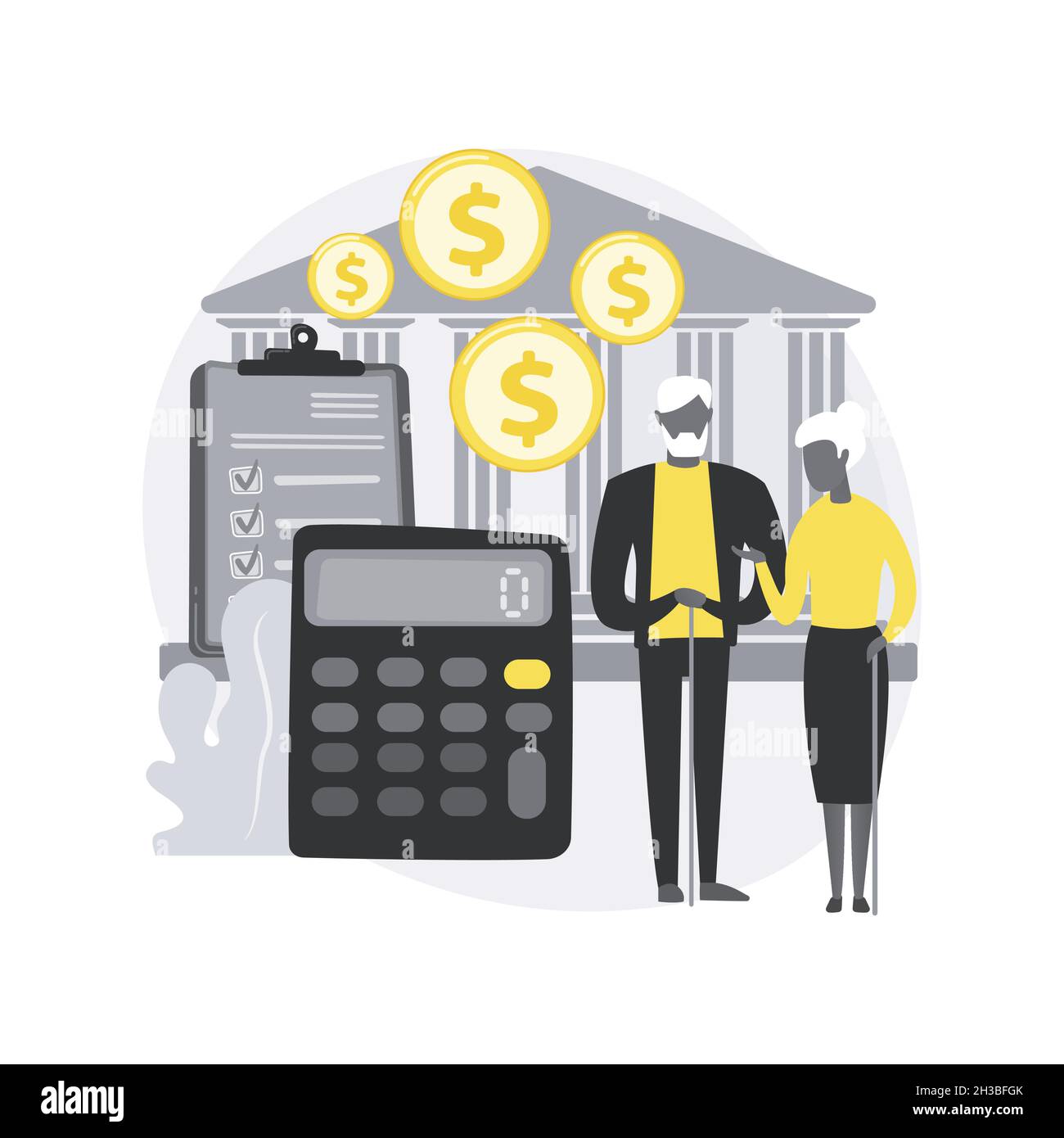 Pension scheme abstract concept vector illustration Stock Vector Image ...