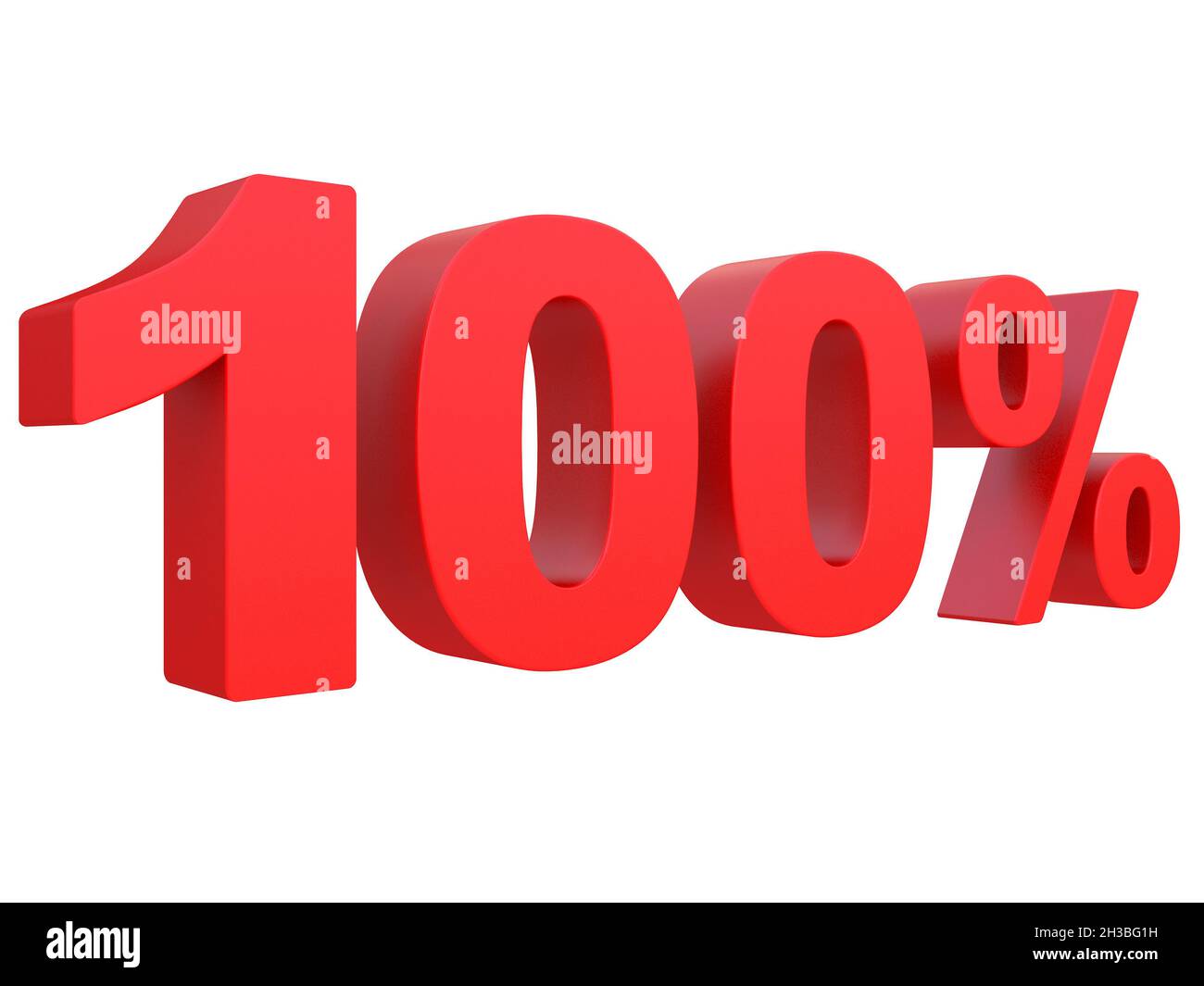 3D red 100 % isolated on a white background Stock Photo - Alamy