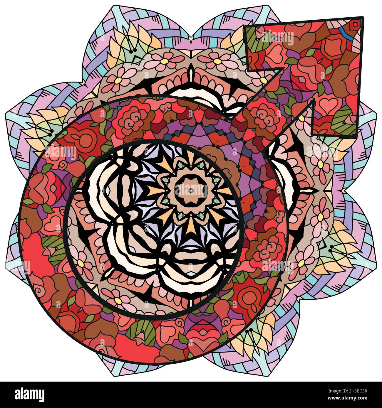 MARS sign with mandala, astrology concept art. Tattoo design. Astrology ...