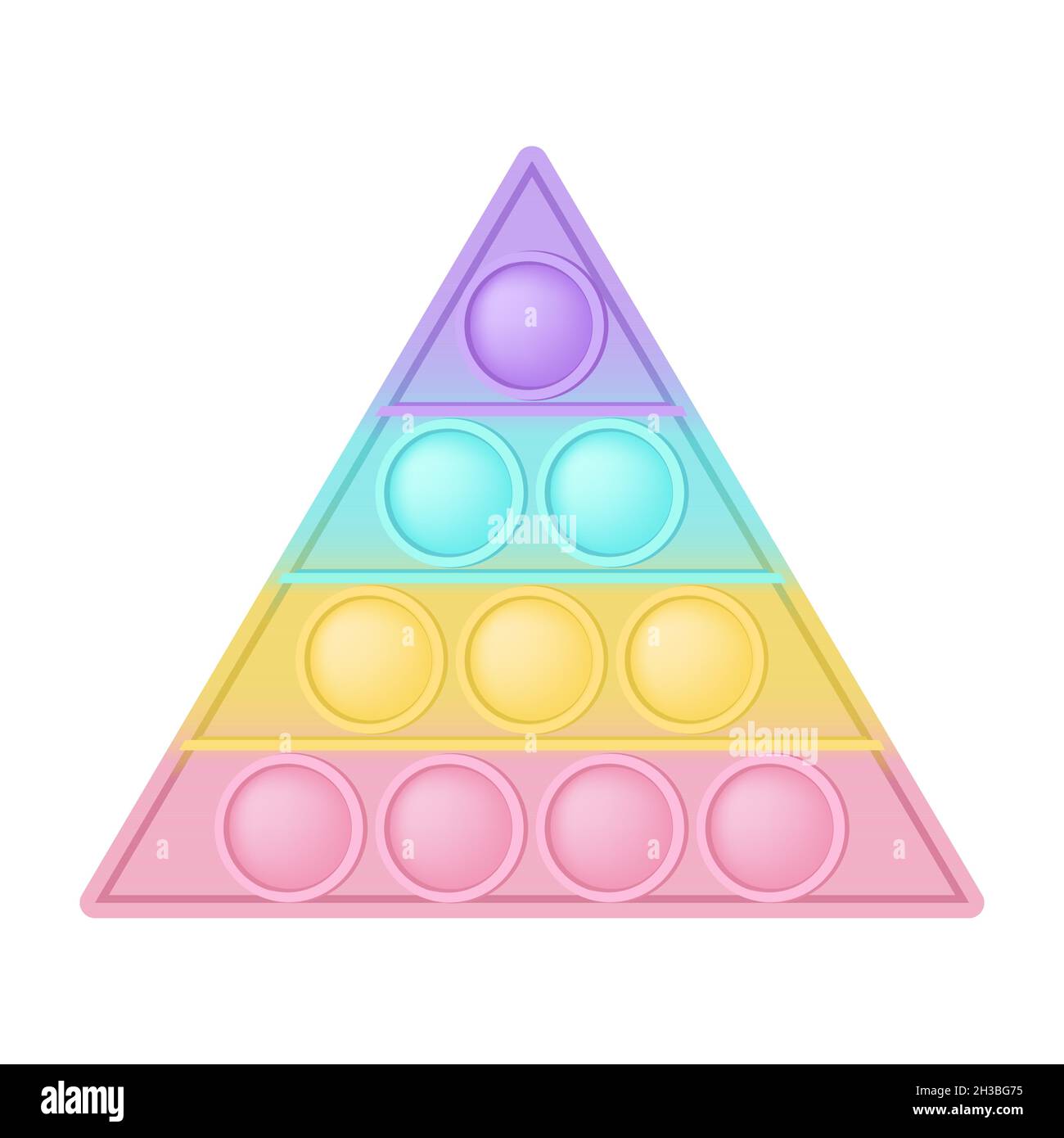 Popit figure triangle as a fashionable silicon toy for fidgets ...