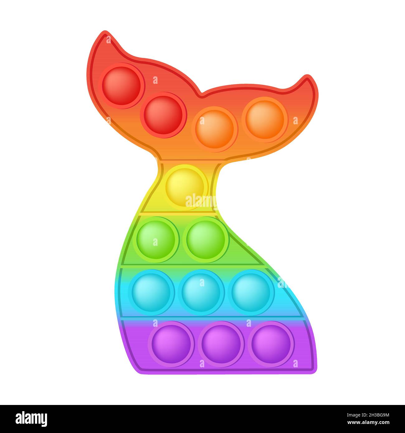 Popit mermaid tail as a fashionable silicon toy for fidgets. Addictive ...