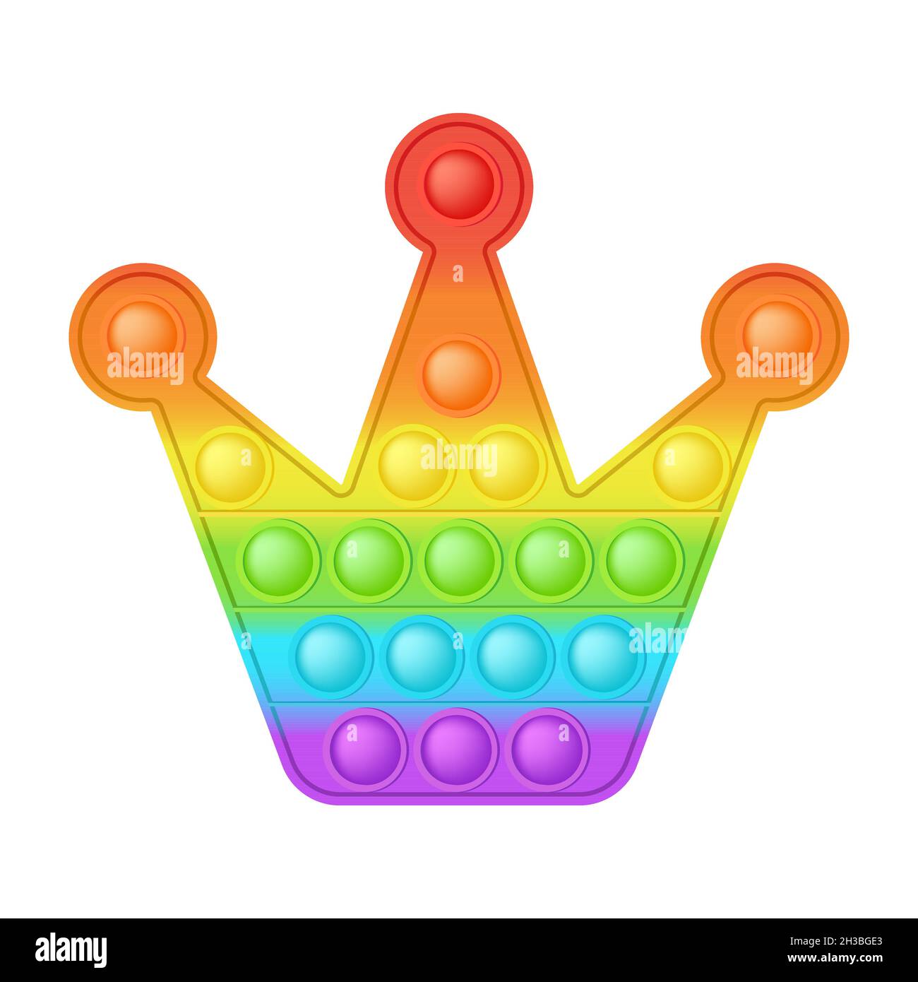 Popit figure crown as a fashionable silicon toy for fidgets. Addictive ...