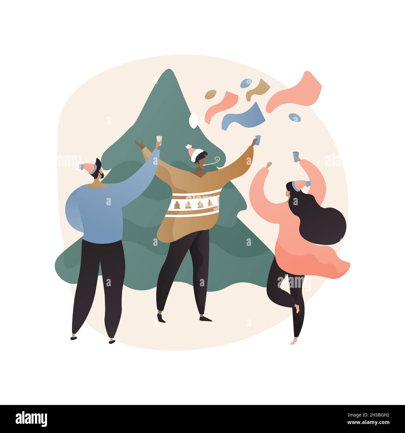 Christmas party abstract concept vector illustration Stock Vector Image ...