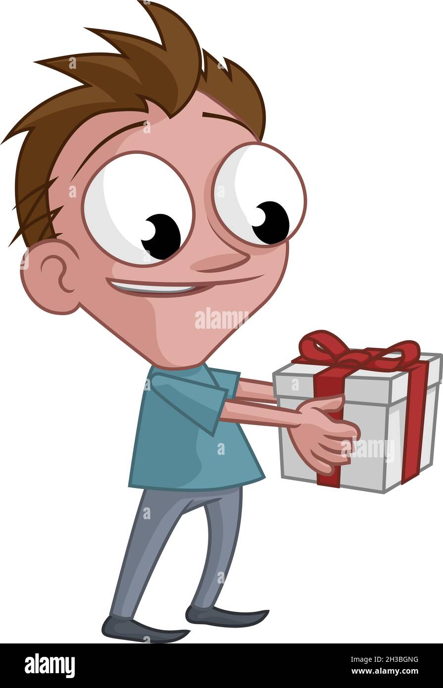 Cartoon christmas present Cut Out Stock Images & Pictures - Alamy
